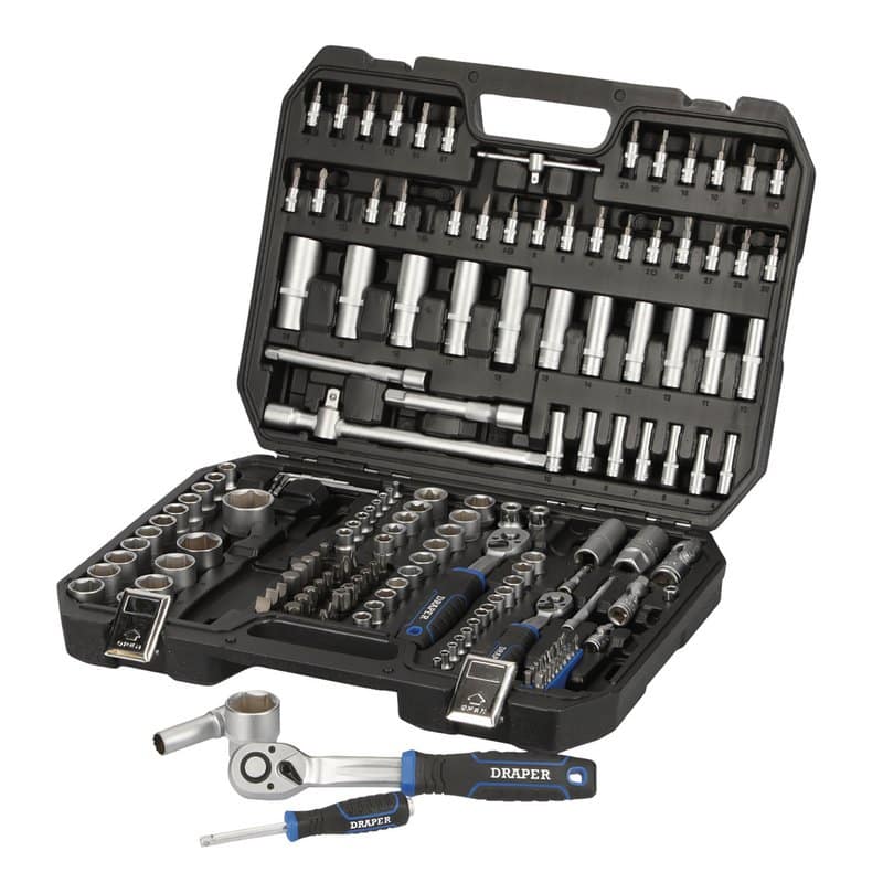 DRAPER HI-TORQ® METRIC SOCKET SET, 1/4", 3/8" & 1/2" SQ. DR. (171 PIECE ...